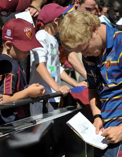 Post-game signing session