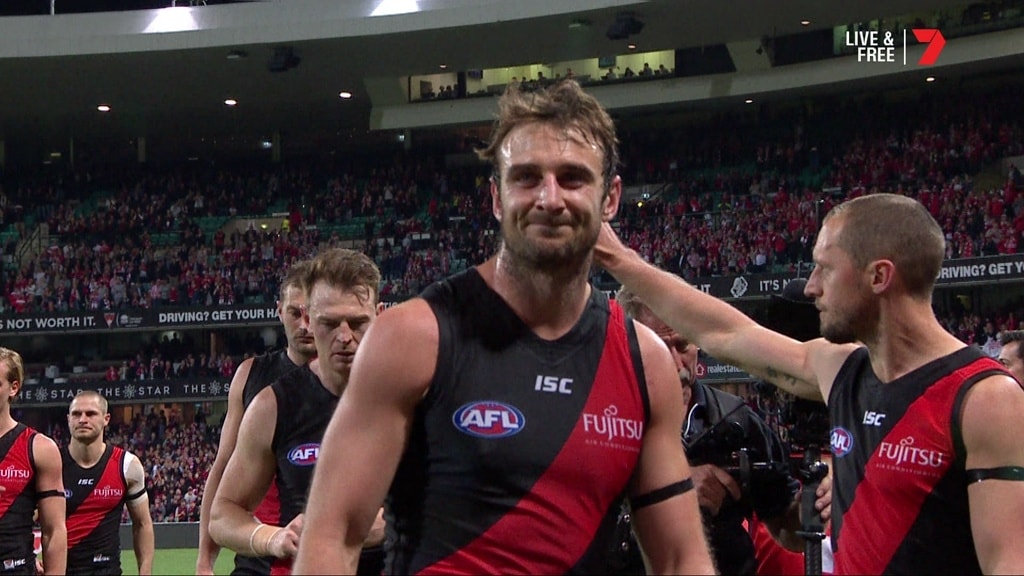 Jobe Watson and James Kelly say farewell