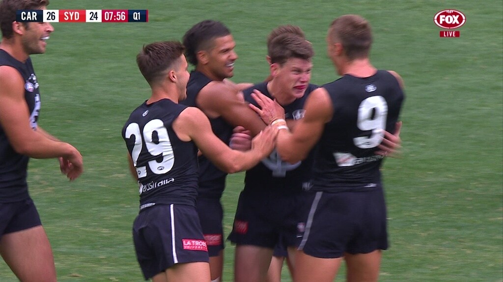 No.1 pick Walsh kicks true for first AFL goal