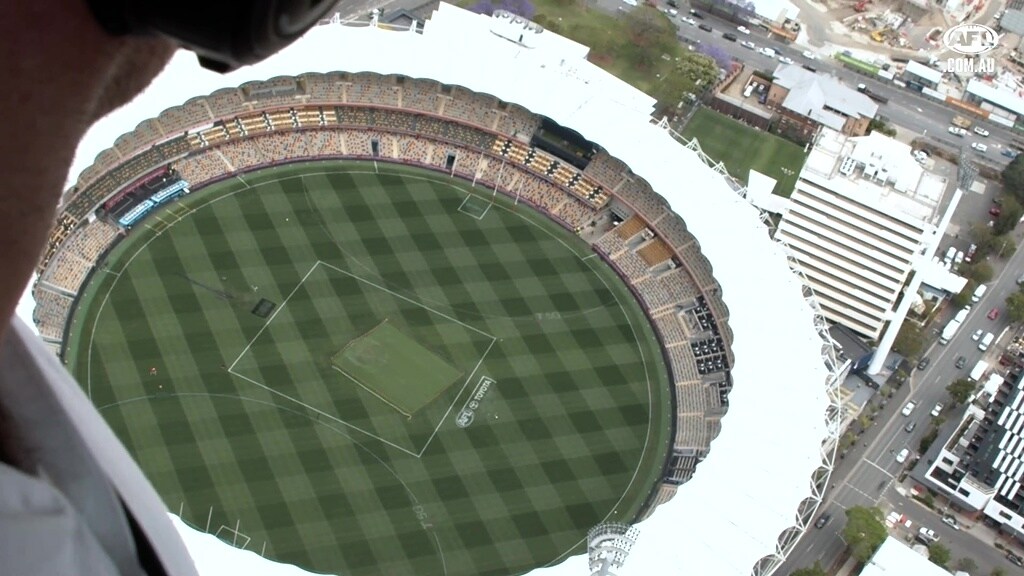 Lachie takes the chopper: Neale gets a birds-eye view of Brisbane