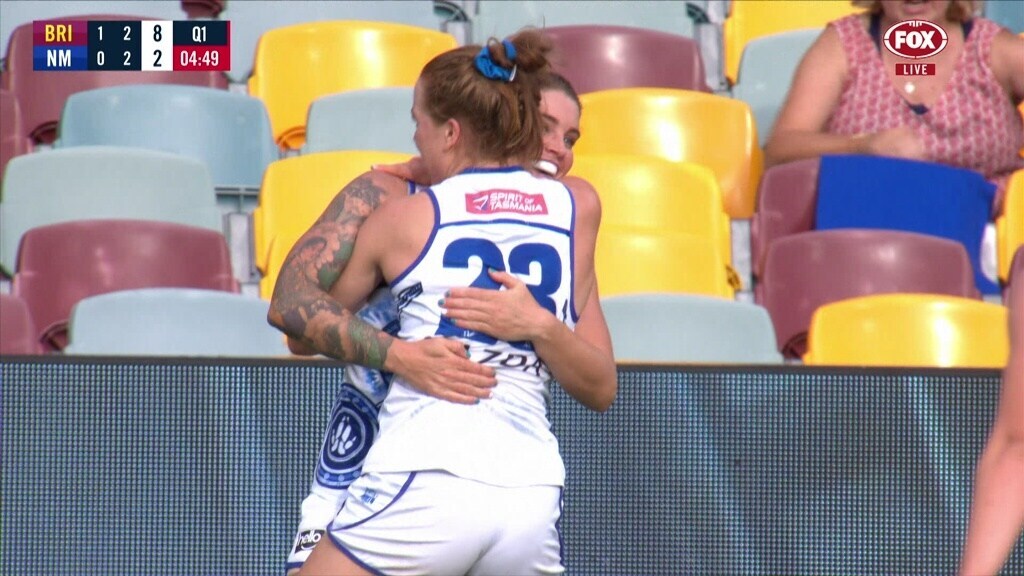 Roos forward kicks truly with a classy dribble