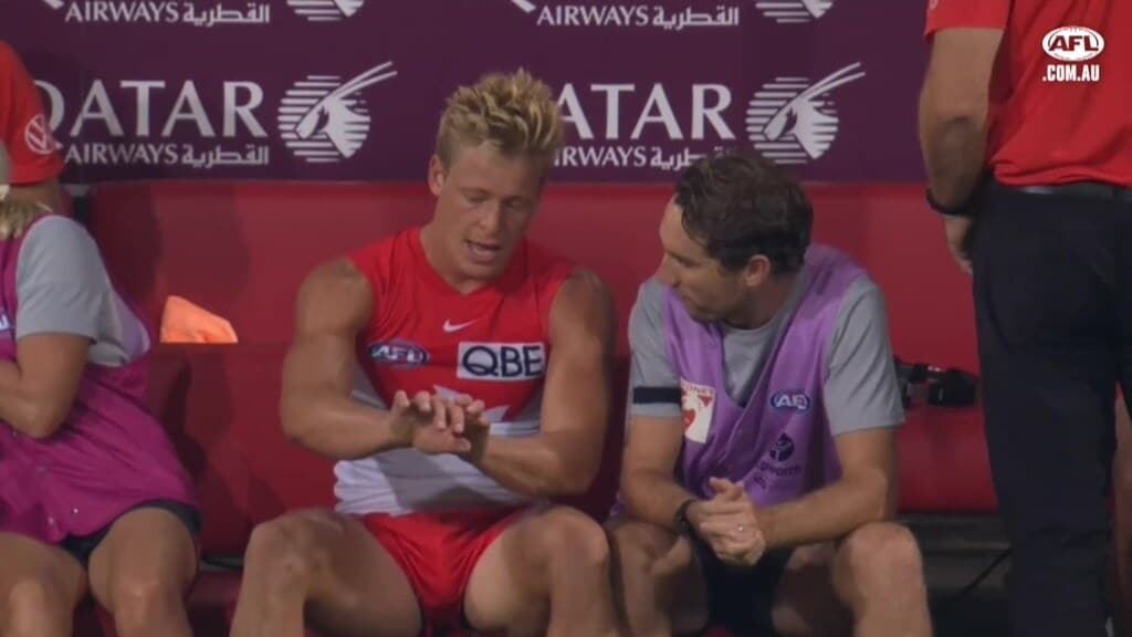 Star Swan breaks hand in bizarre off-the-ball incident