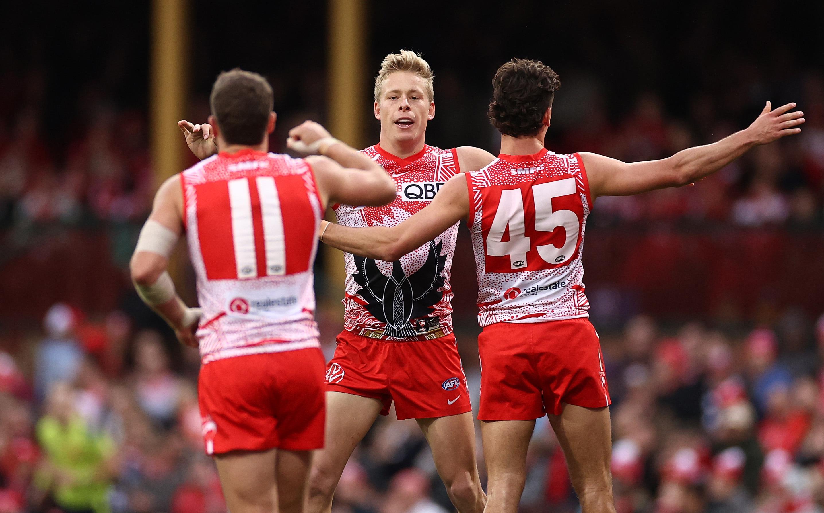 Heeney the key as Swans blast past fading Blues