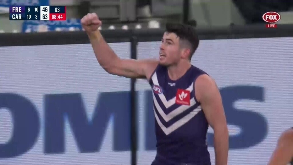 Young Dockers gun snaps through a tumbling ripper