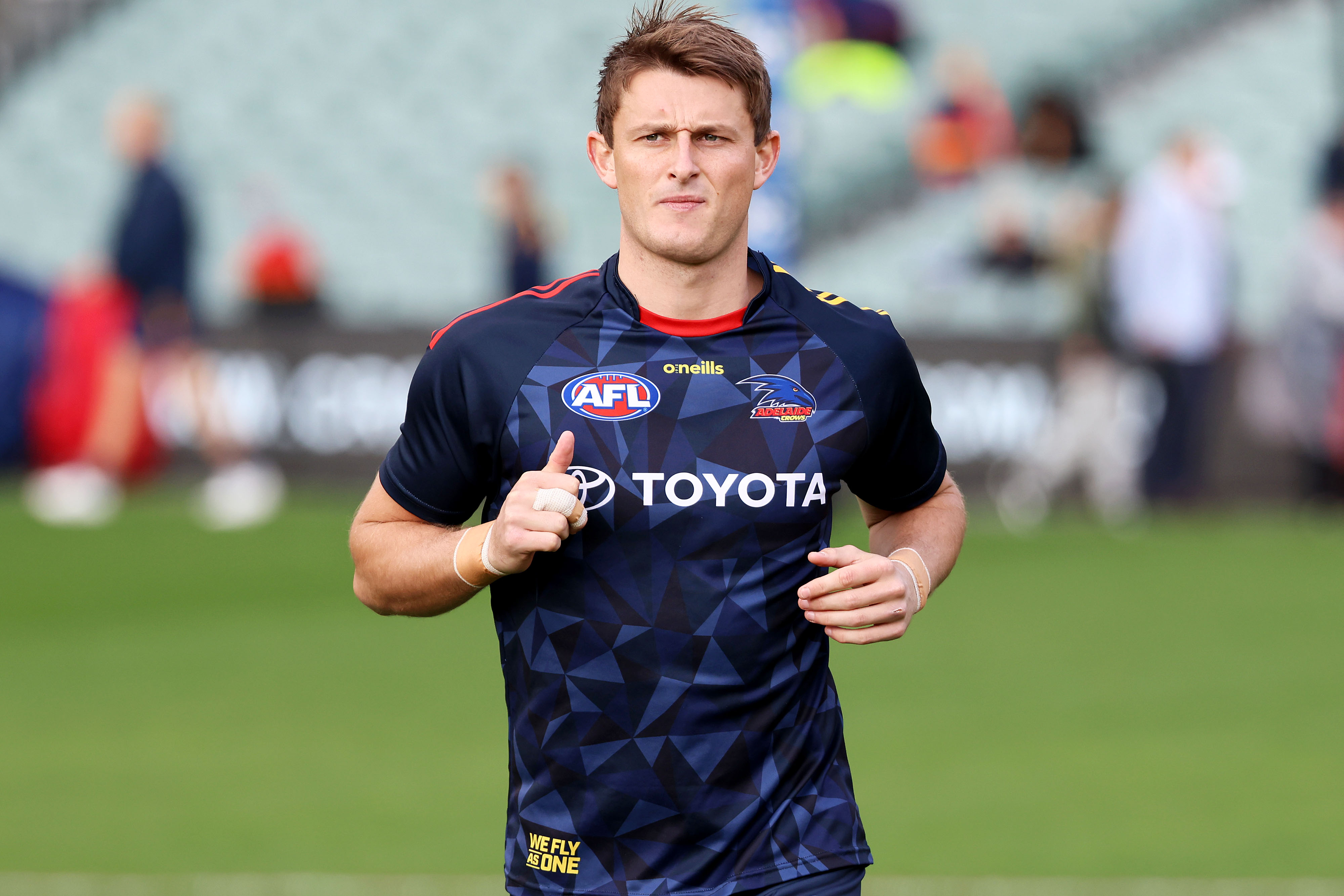 Crows ball-magnet out indefinitely after training incident