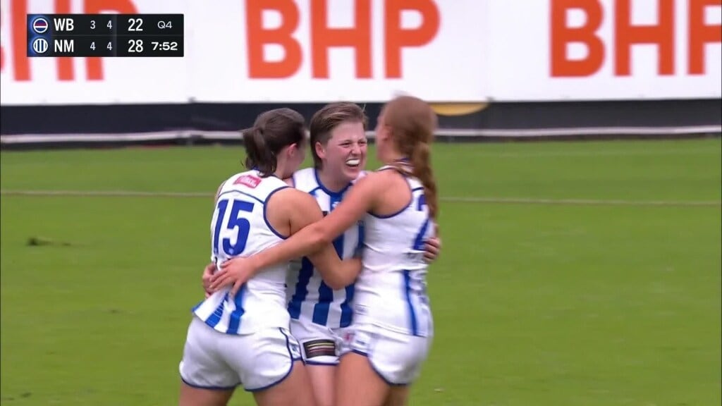 Roos young gun scores first AFLW goal before instant response