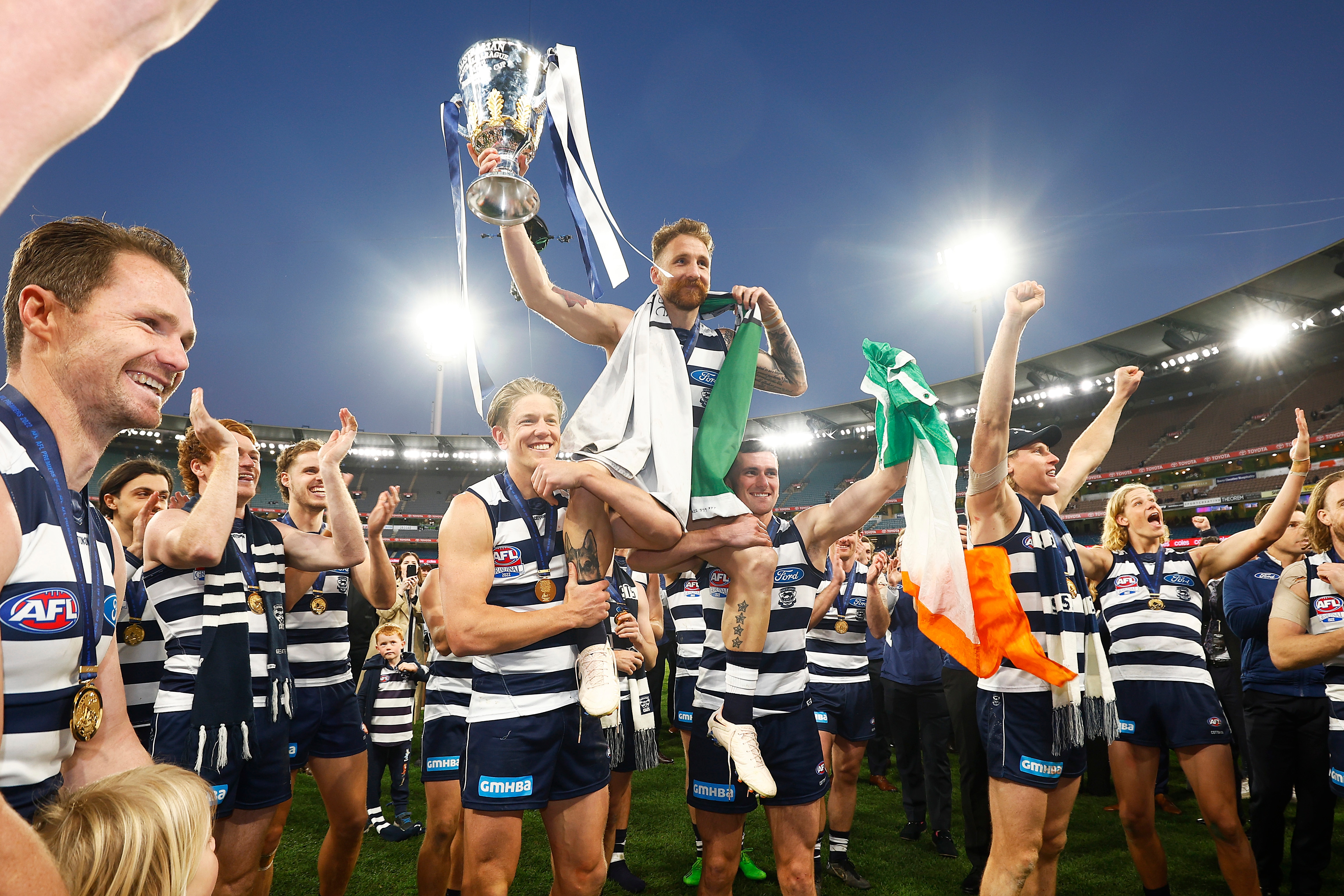 A moment in time: Cat's iconic post-premiership celebration