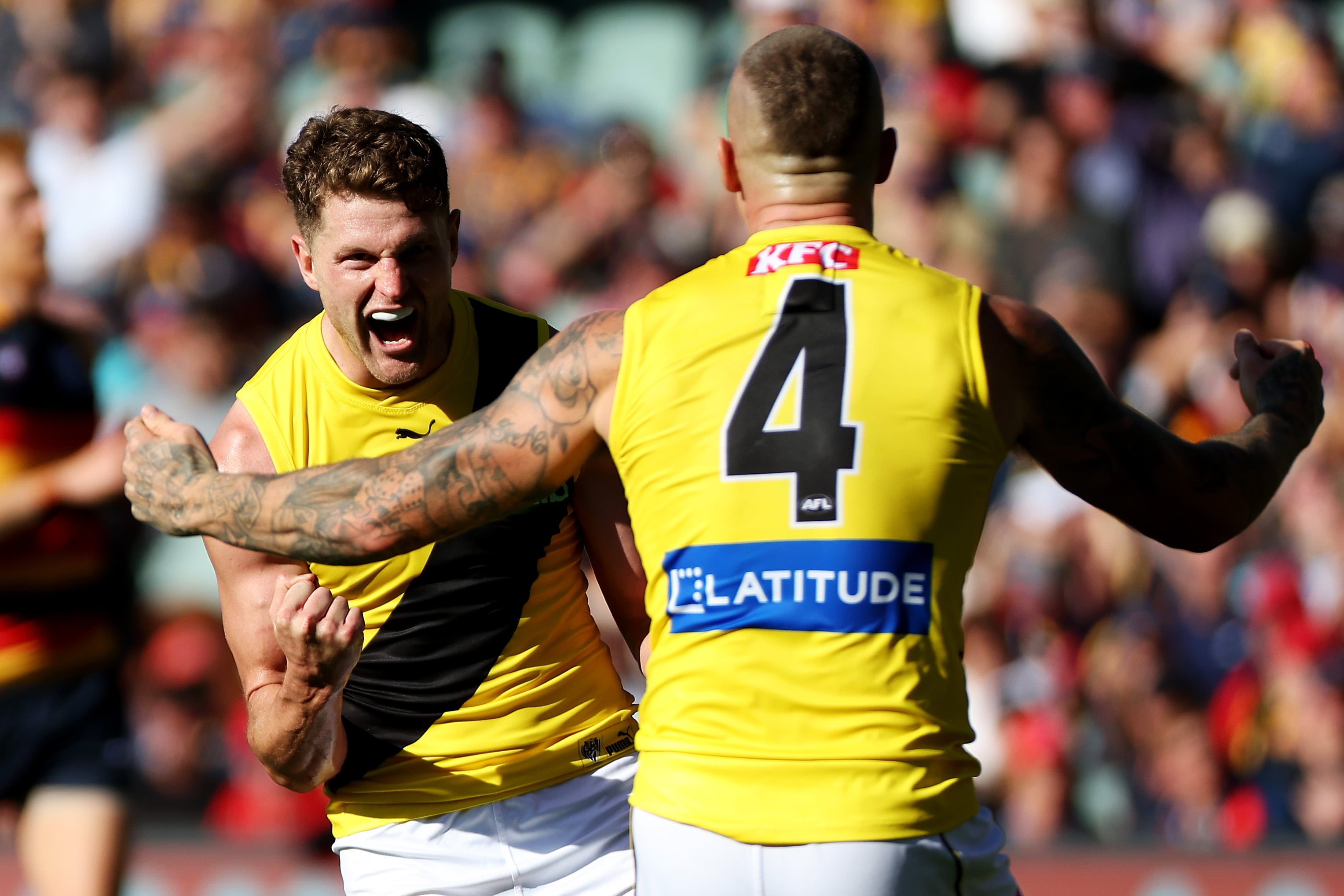 Tigers survive a massive scare from comeback Crows