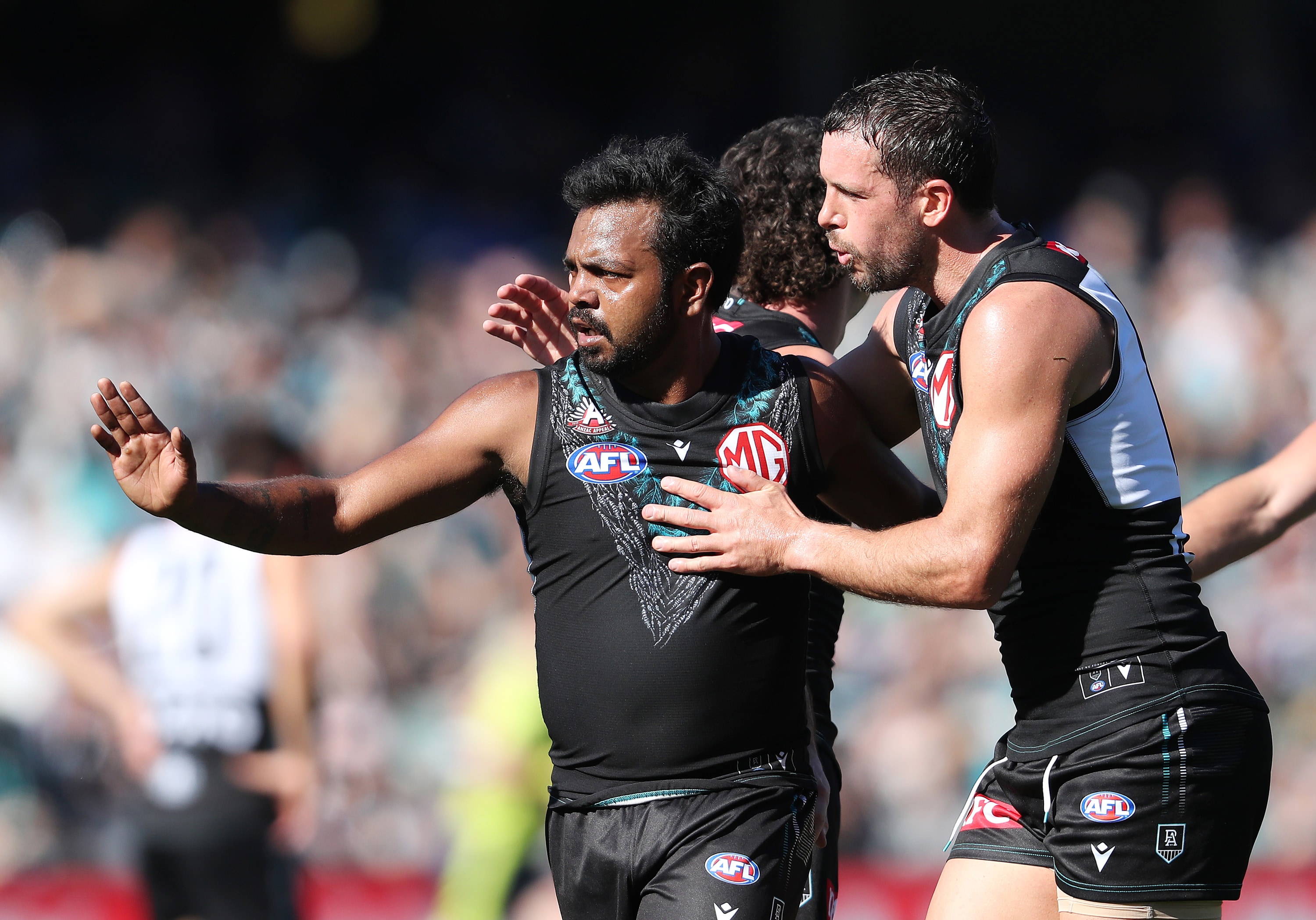 Port condemns 'reprehensible behaviour' after racist abuse of Rioli