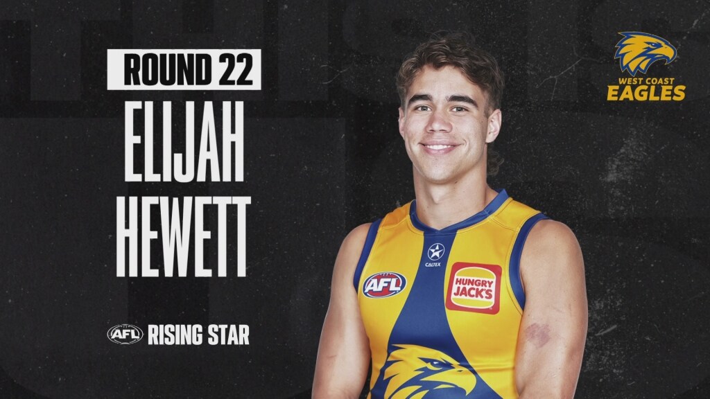 AFL Rising Star: Elijah Hewett stars in round 22