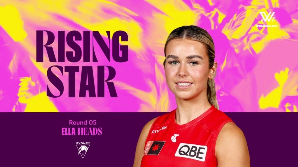 AFLW Rising Star: Ella Heads stars in round 5