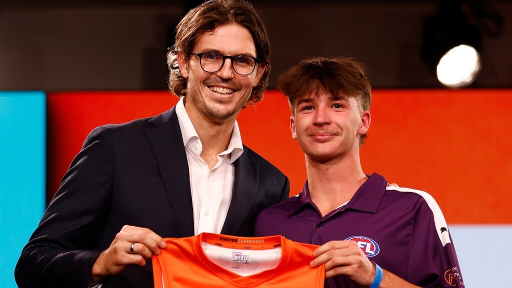 Friends and family erupt as Phoenix Gothard is taken by GWS