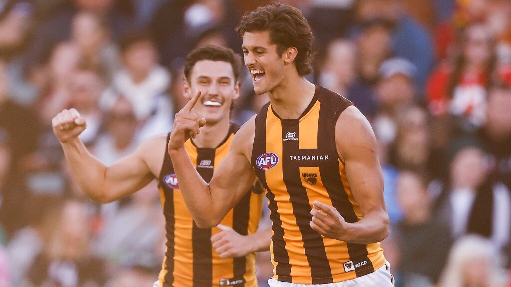 Revved-up Ramsden rams home first AFL goal