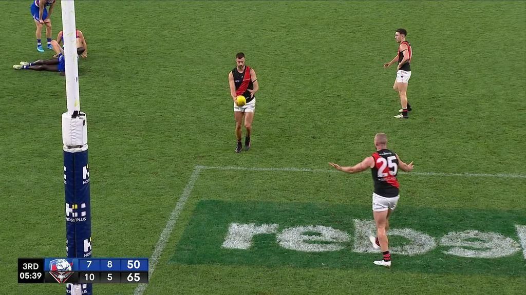 Jake’s awkward celebration after Langford takes advantage