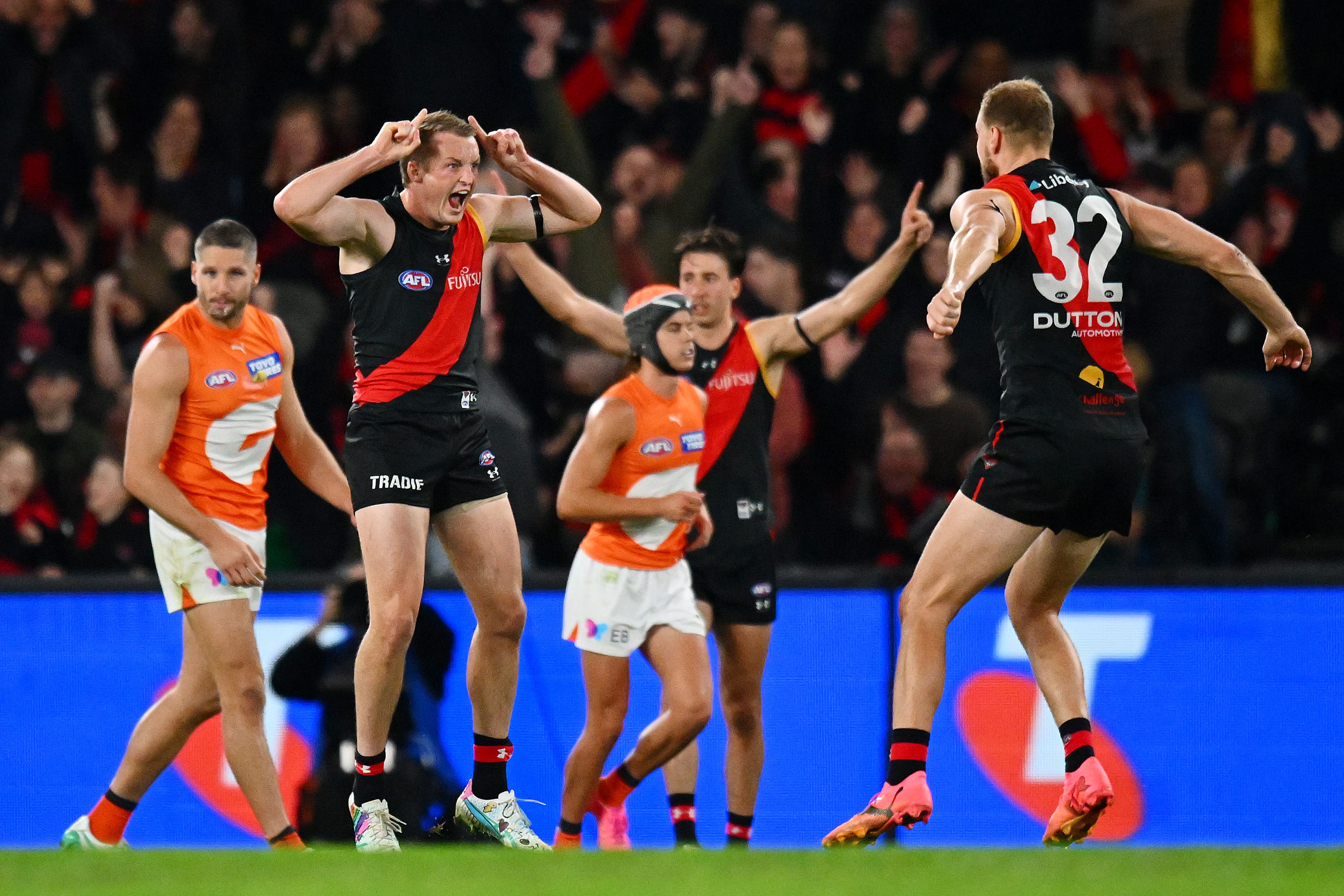Bombers fly up to third with Giant upset