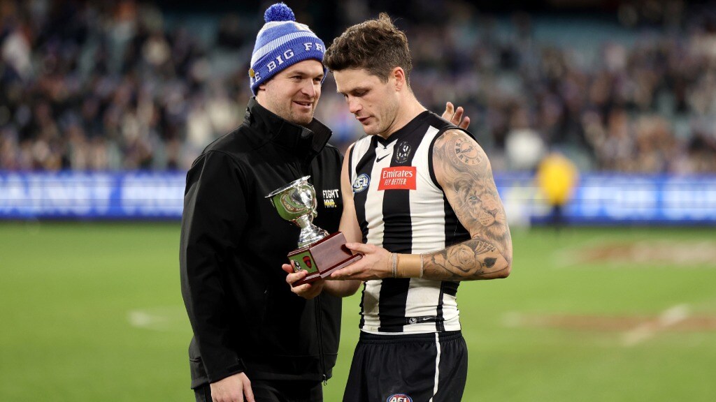 Crisp day out: Jack claims Neale Daniher Trophy