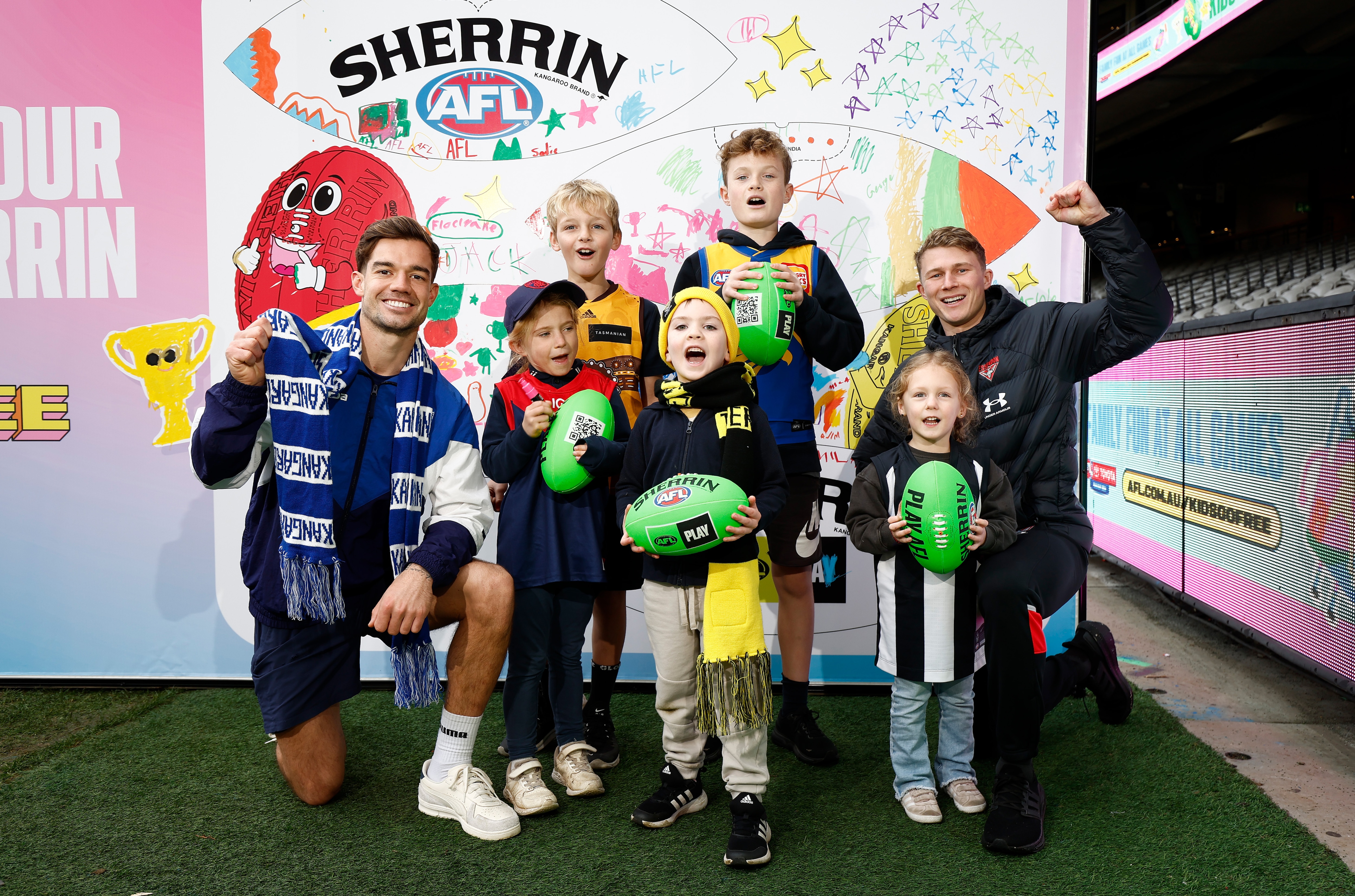 Kids gear up for month of free footy fun