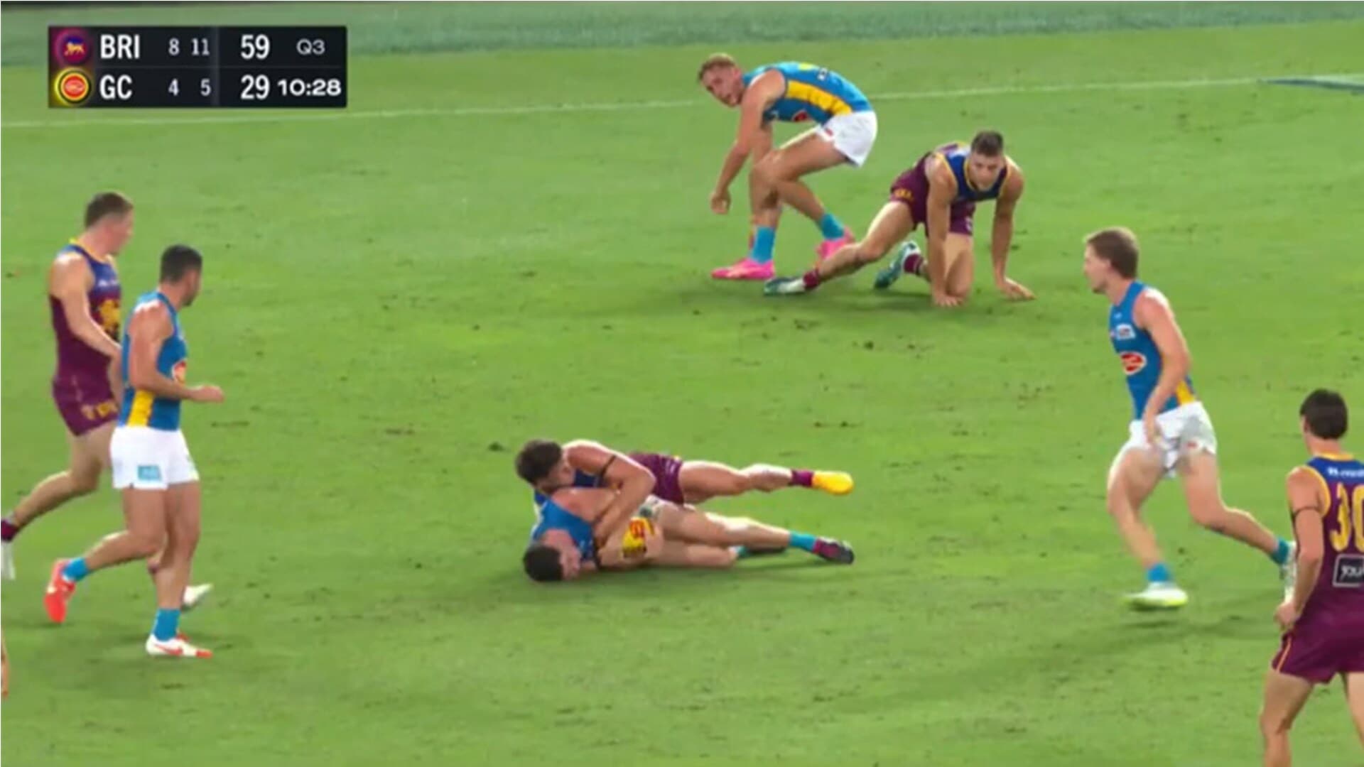 AFL example of safe tackles from 2024