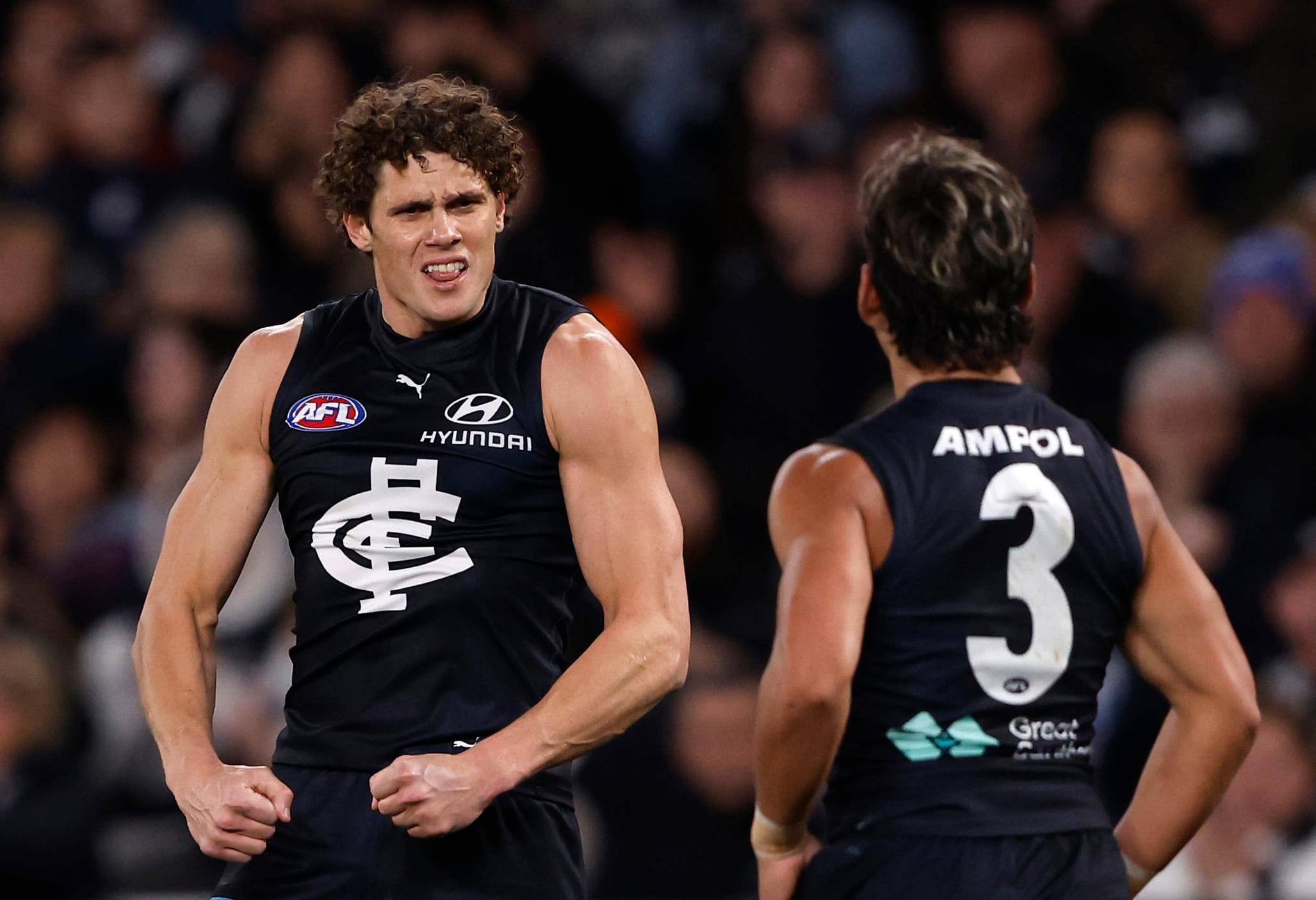 Charlie pulls top-two Blues through Roos challenge