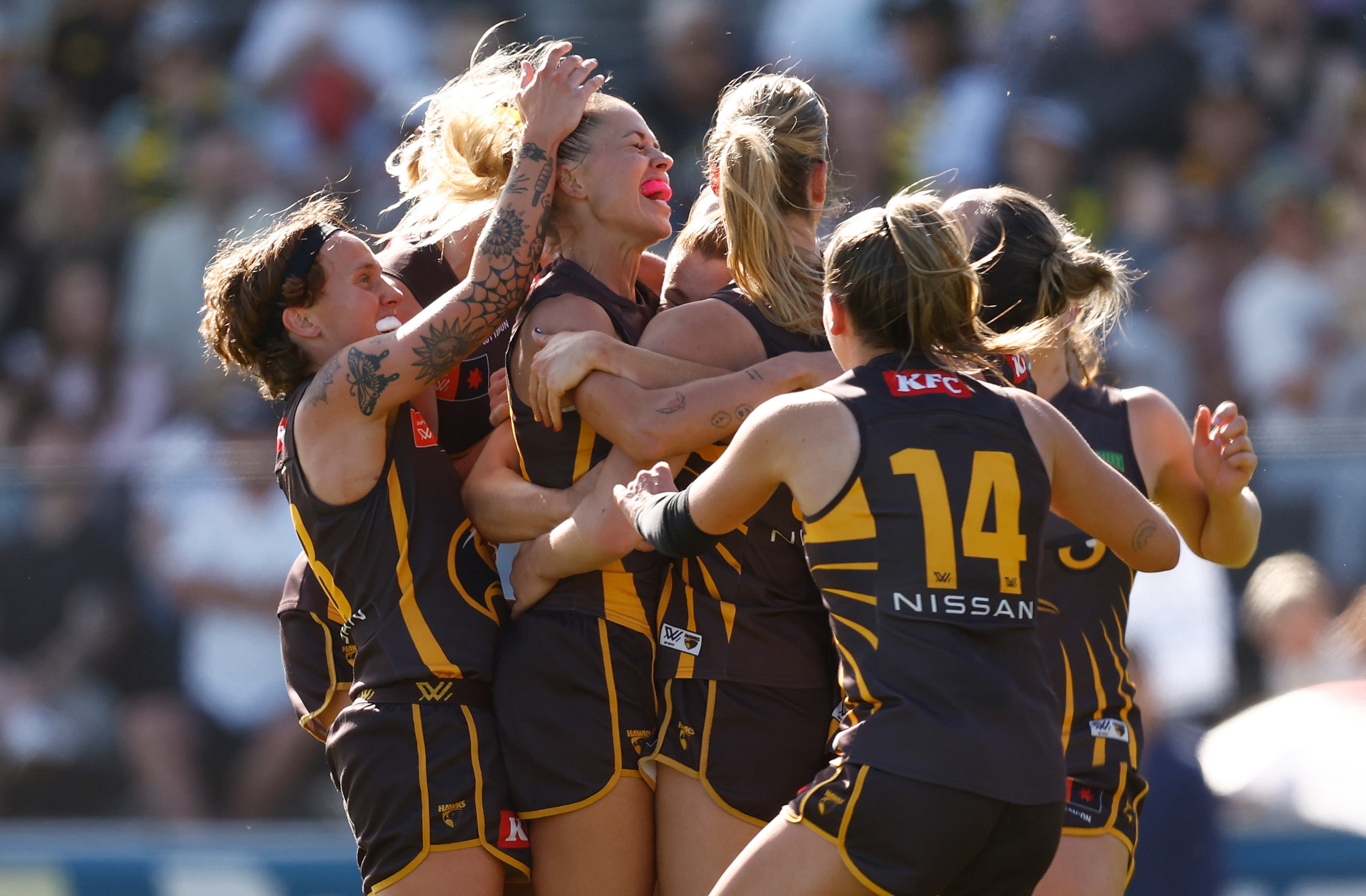 Hawthorn win $1 million McClelland Trophy on dramatic final day of home ...