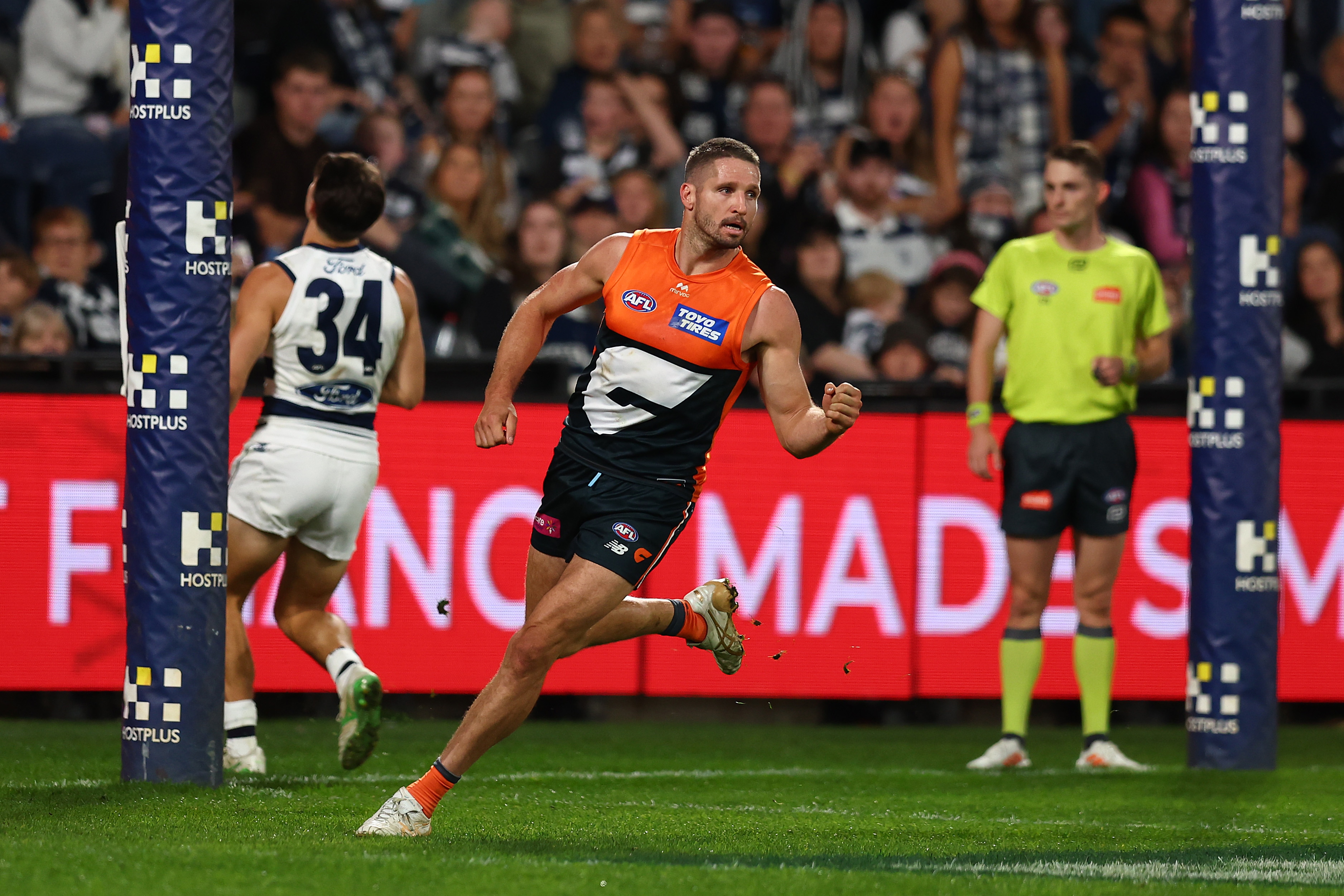 Cats regret late misses as Hogan kicks seven, Giants breach Geelong's ...