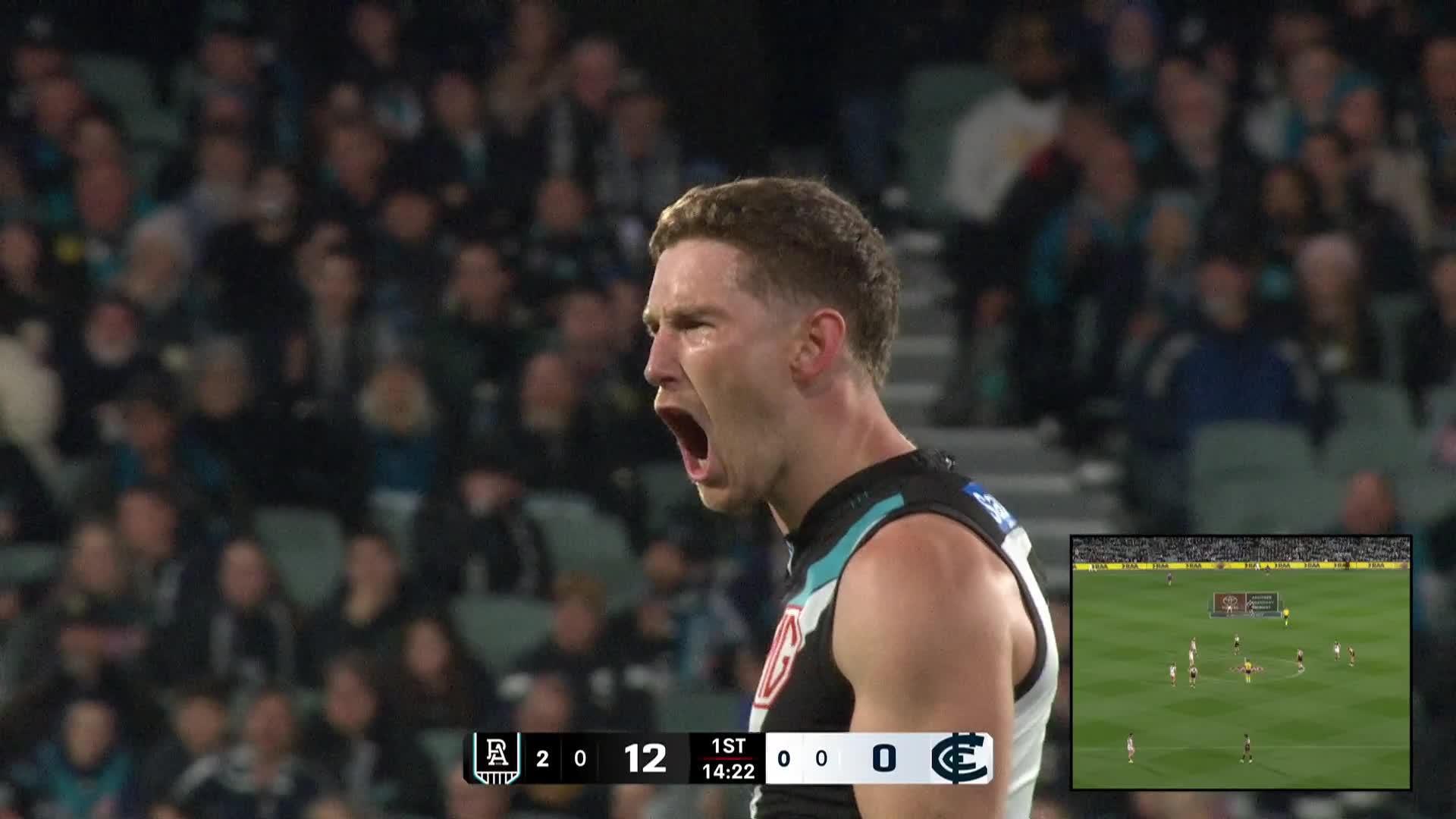 Farrell flaunts his boot with rocket from range