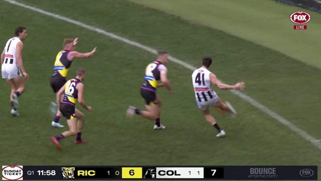 'He might have invented a new kick': Magpie sheepish after amazing goal