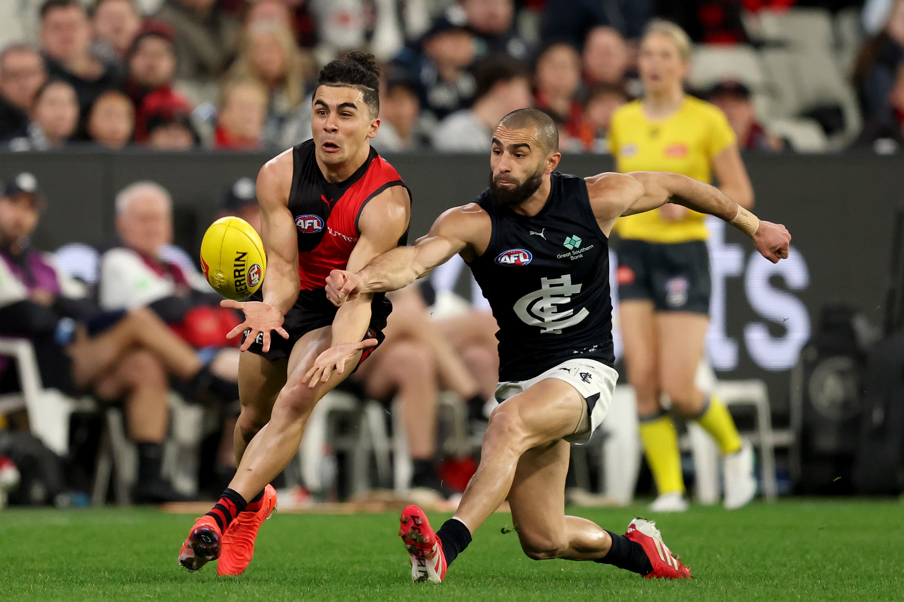 Bombers swing double late change for clash with Blues. Follow LIVE