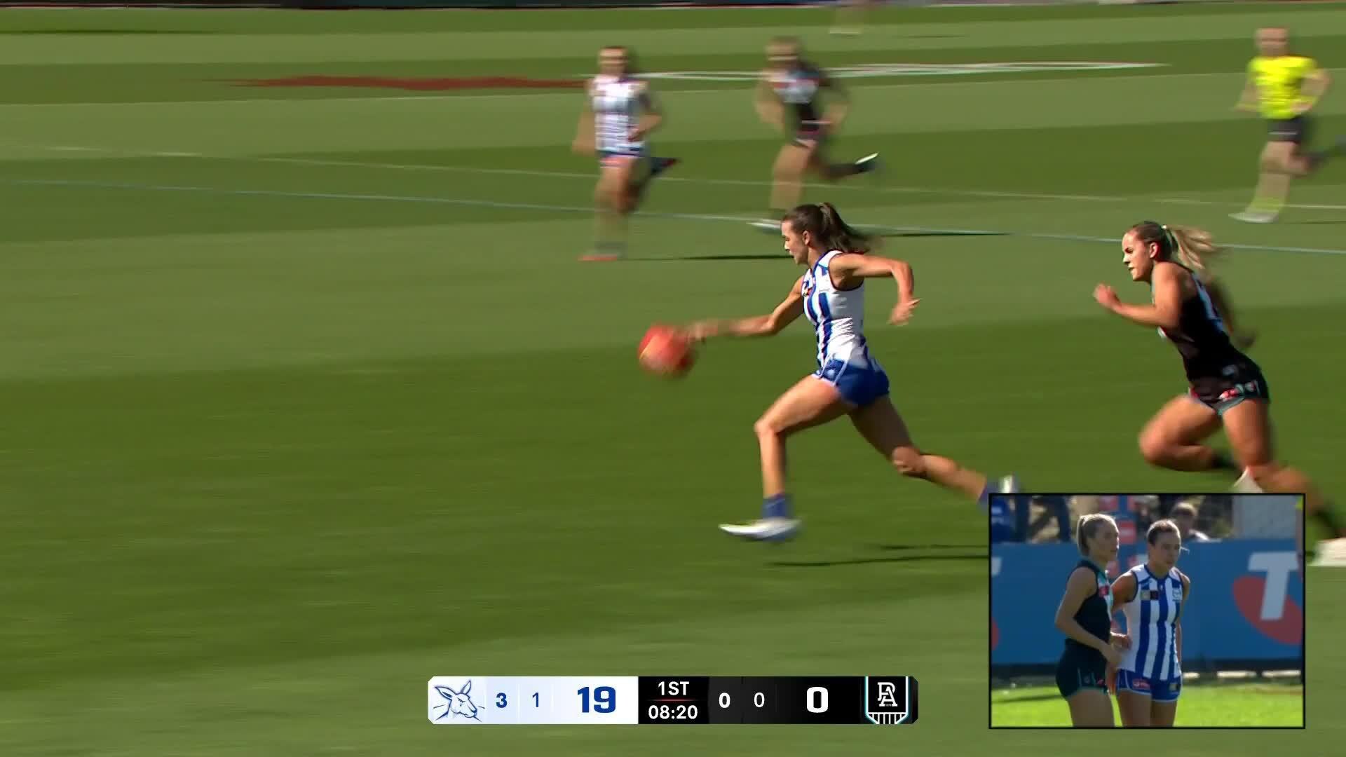 ‘First kick, first bounce, first goal’: Roo stuns on debut in superb play