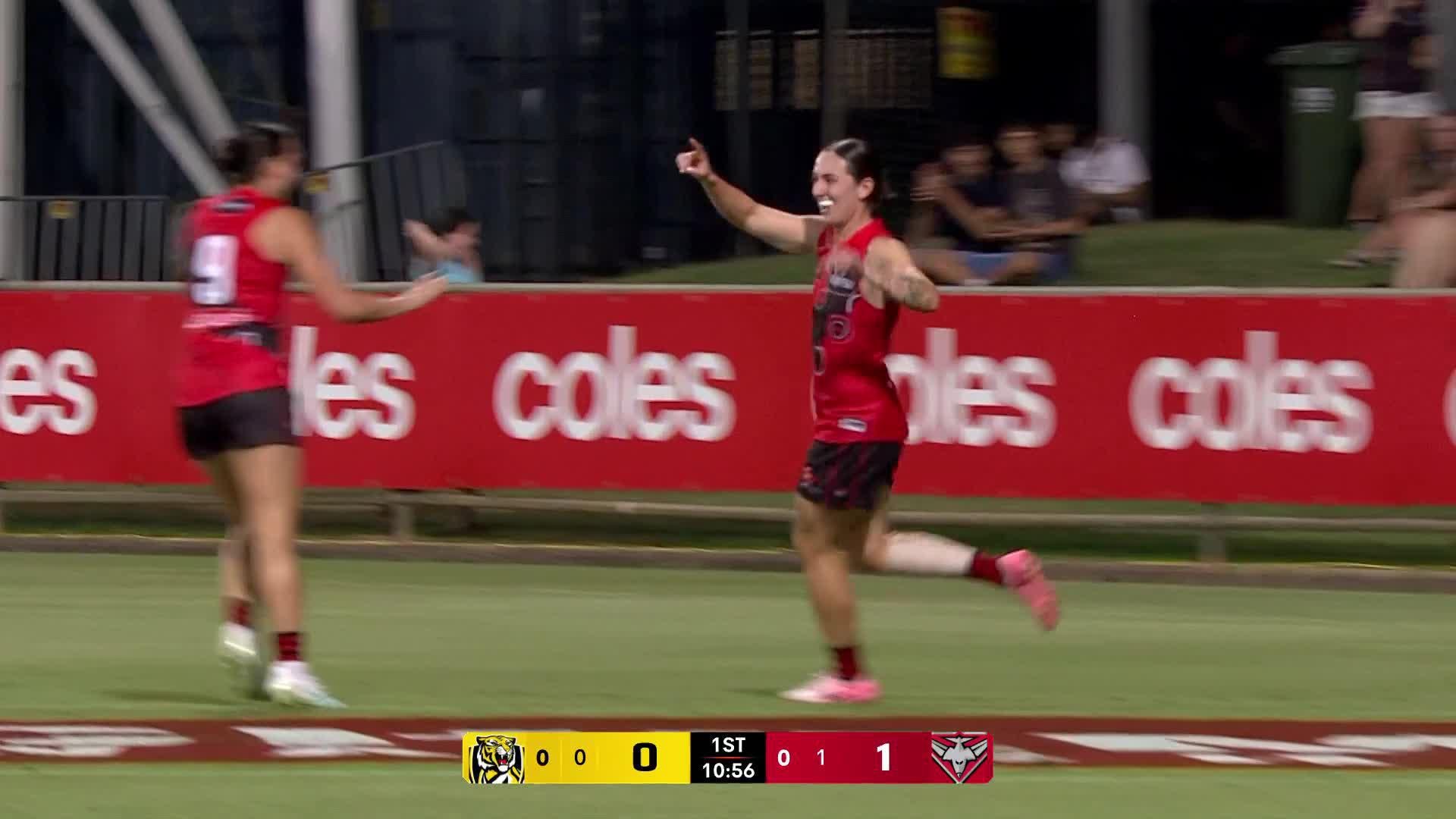 Maggie magic: Bomber bags opener with soccer skills