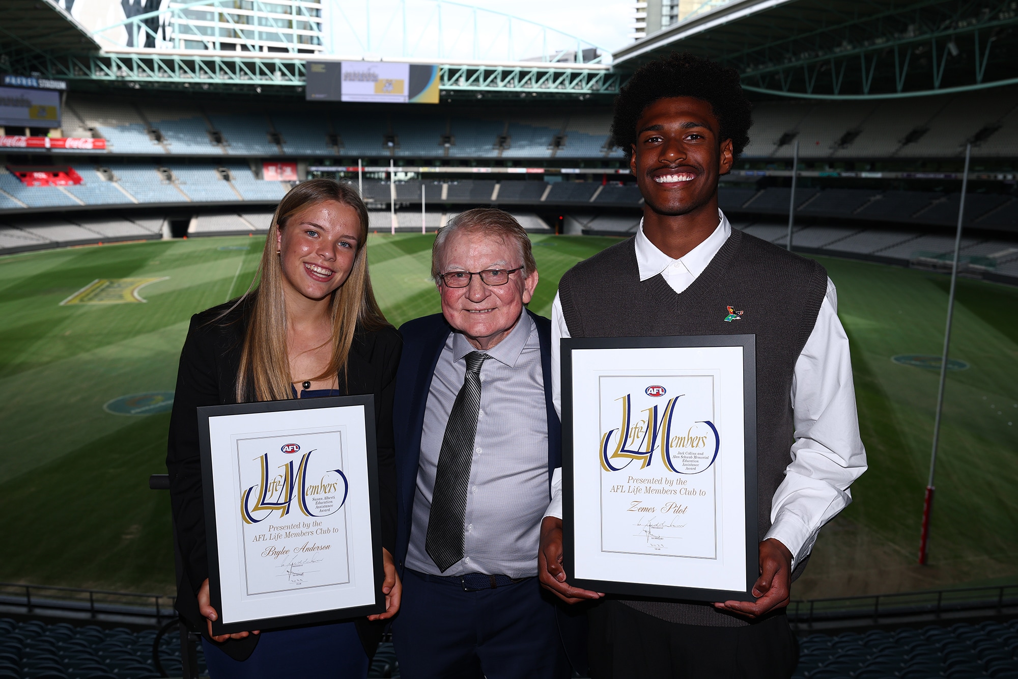 Anderson, Pilot presented AFL Life Members Education Assistance Awards