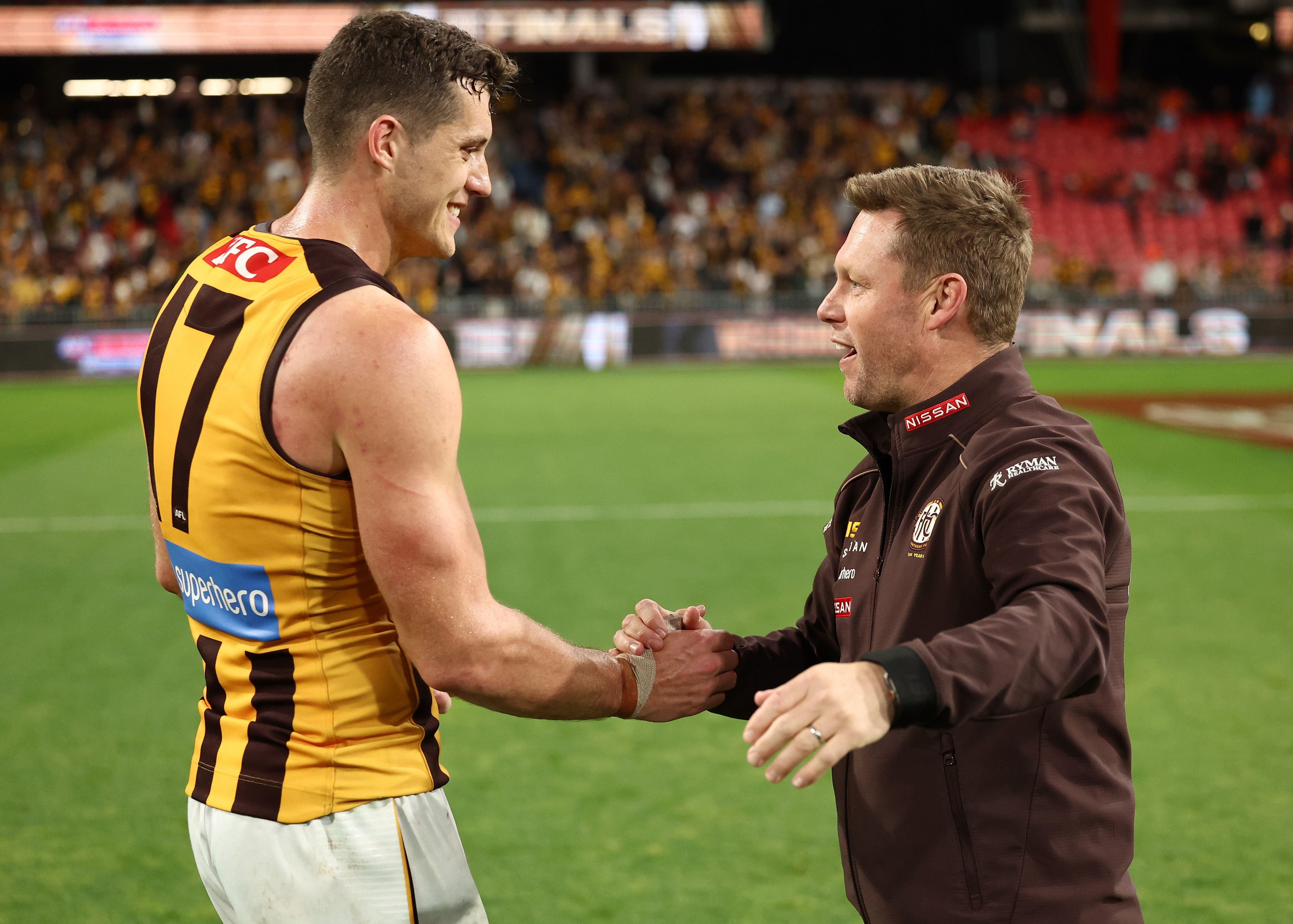 What 'enormously proud' Mitchell told Hawks as Giants made charge
