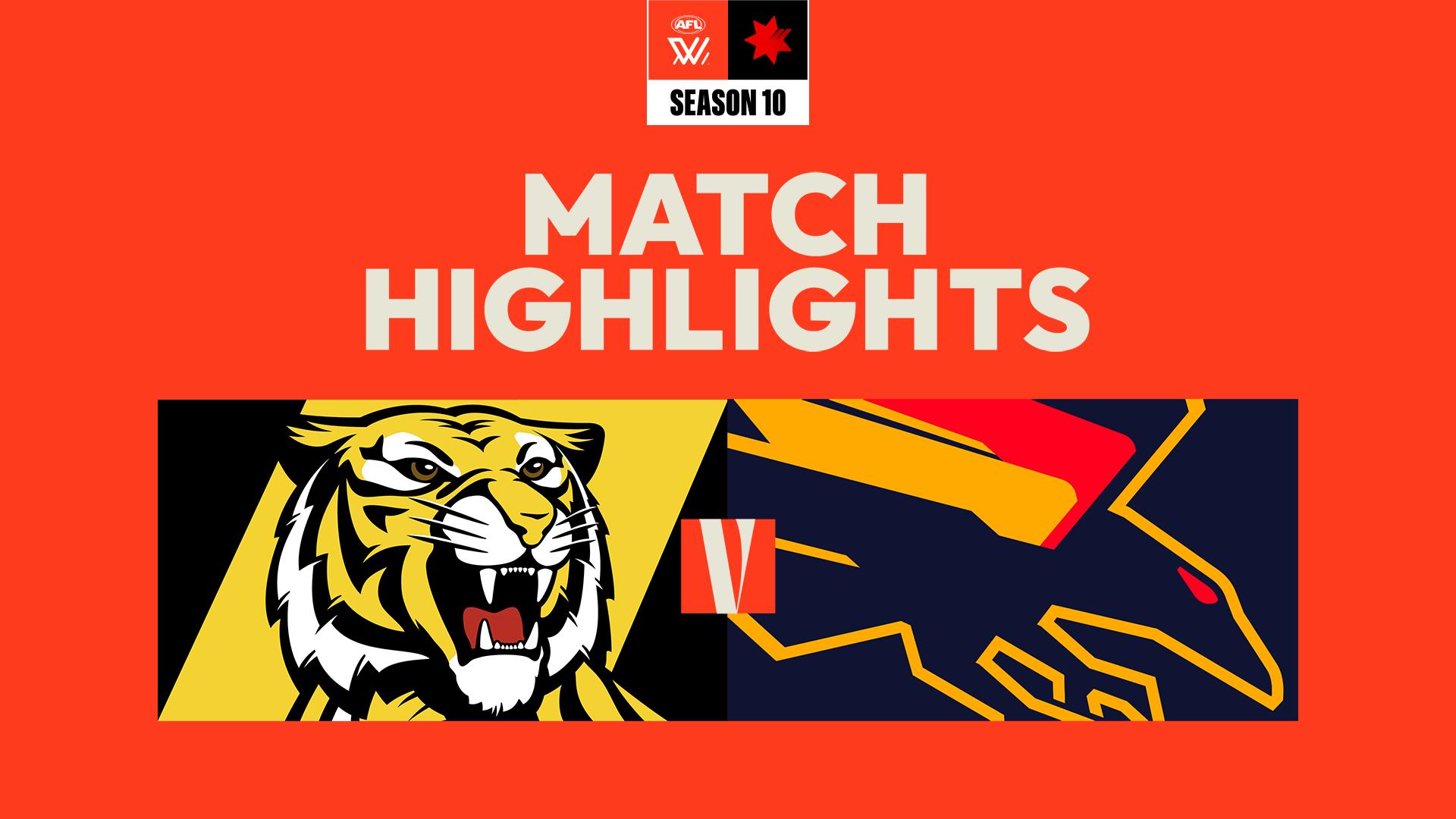 AFLW Highlights: Richmond v Adelaide