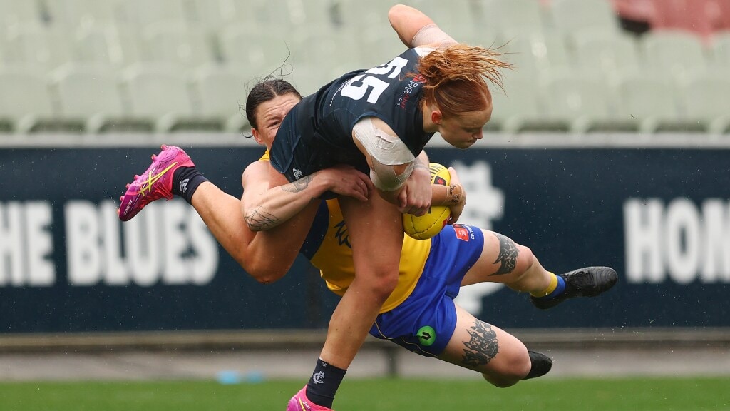 Roxy turns up the heat with ferocious tackle, frantic slide