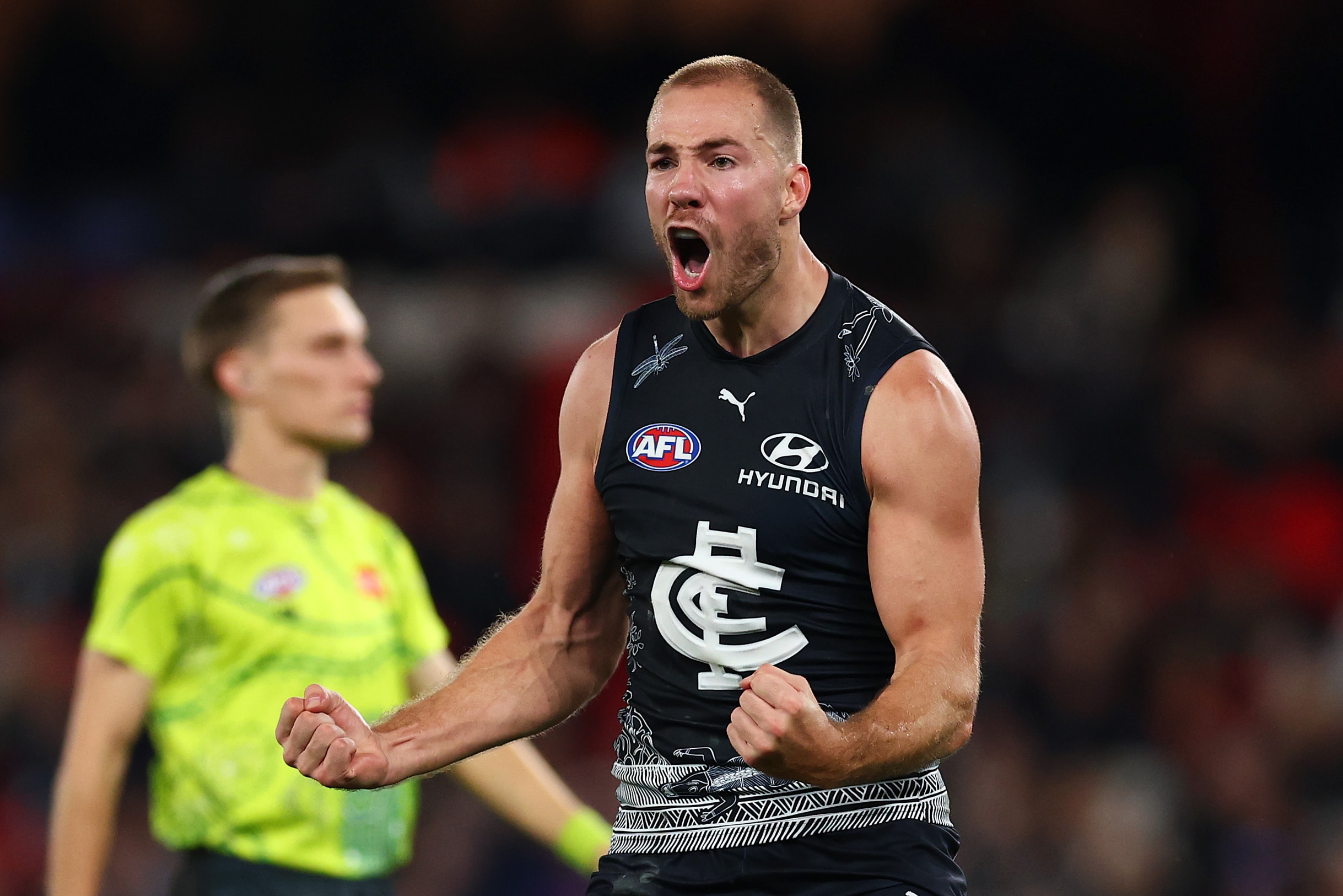 Blue them away: Carlton defies tough week with rousing win over Dogs
