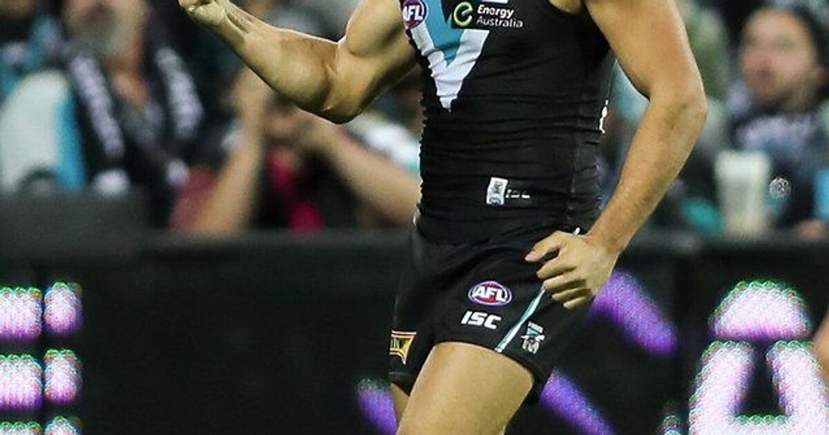 Port Adelaide forward in hot water after crashing into four cars