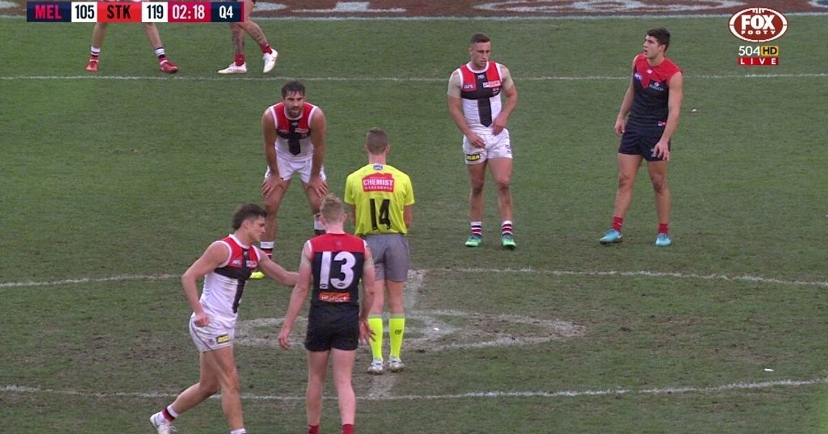 Clay hits the floor after Steele hit