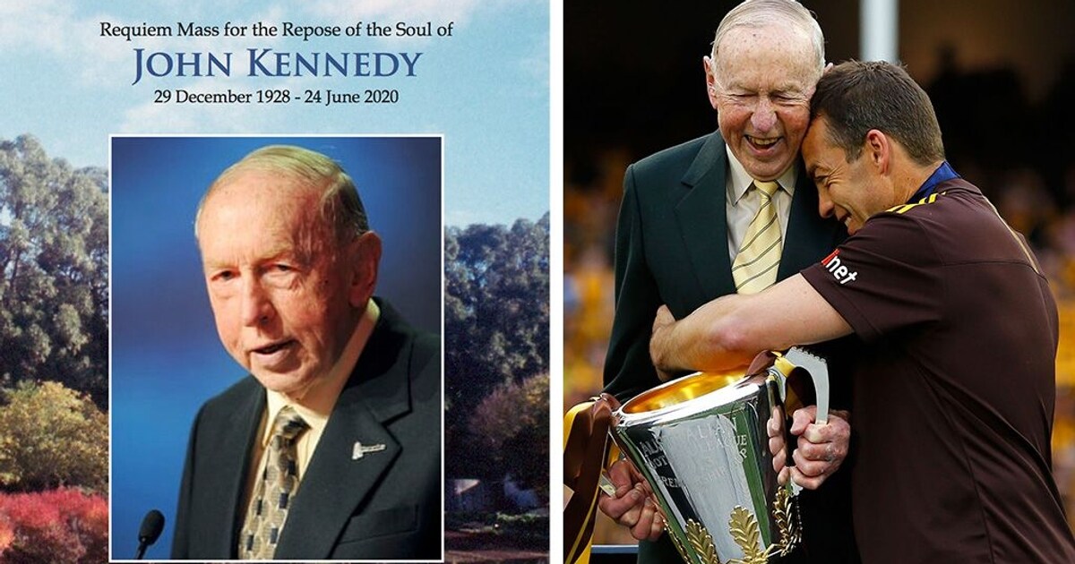 Footy says its final farewell to John Kennedy snr