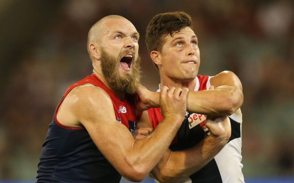 Max Gawn is available to take on St Kilda in Alice Springs