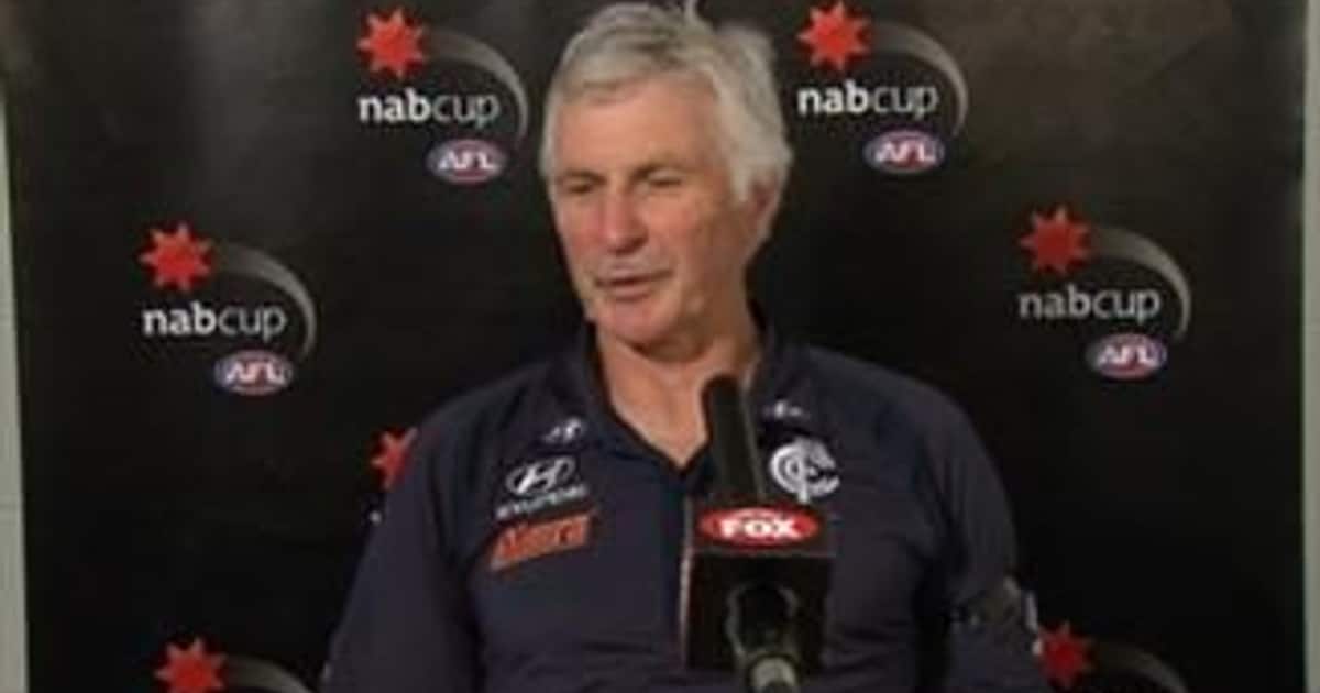 Back in the box, Mick caught on the hop