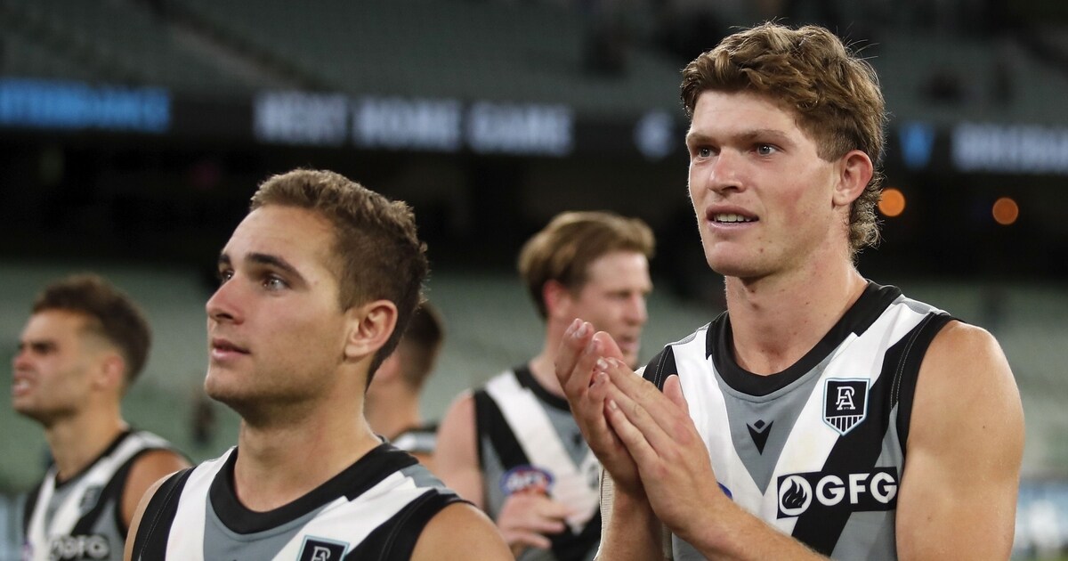Port Adelaide forward Mitch Georgiades is the round five NAB AFL Rising ...