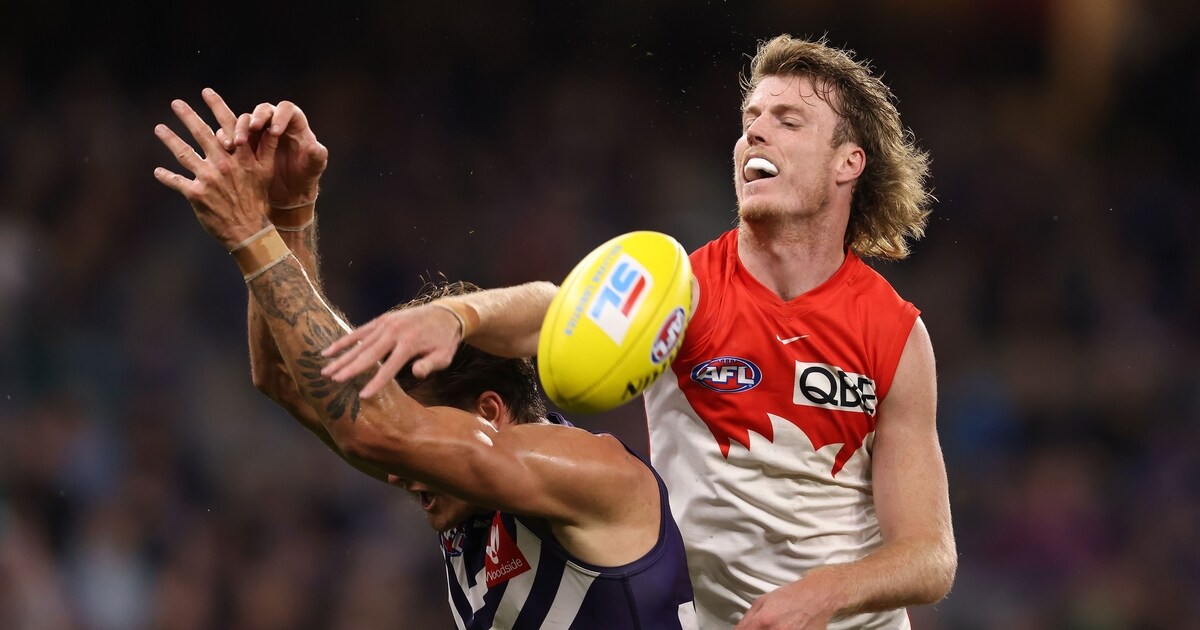 Like his side, young Sydney Swan Nick Blakey has gone back to go forward