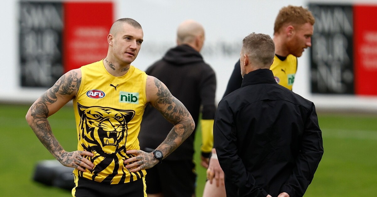 Dustin Martin on track to play finals for Richmond while Shane Edwards ...