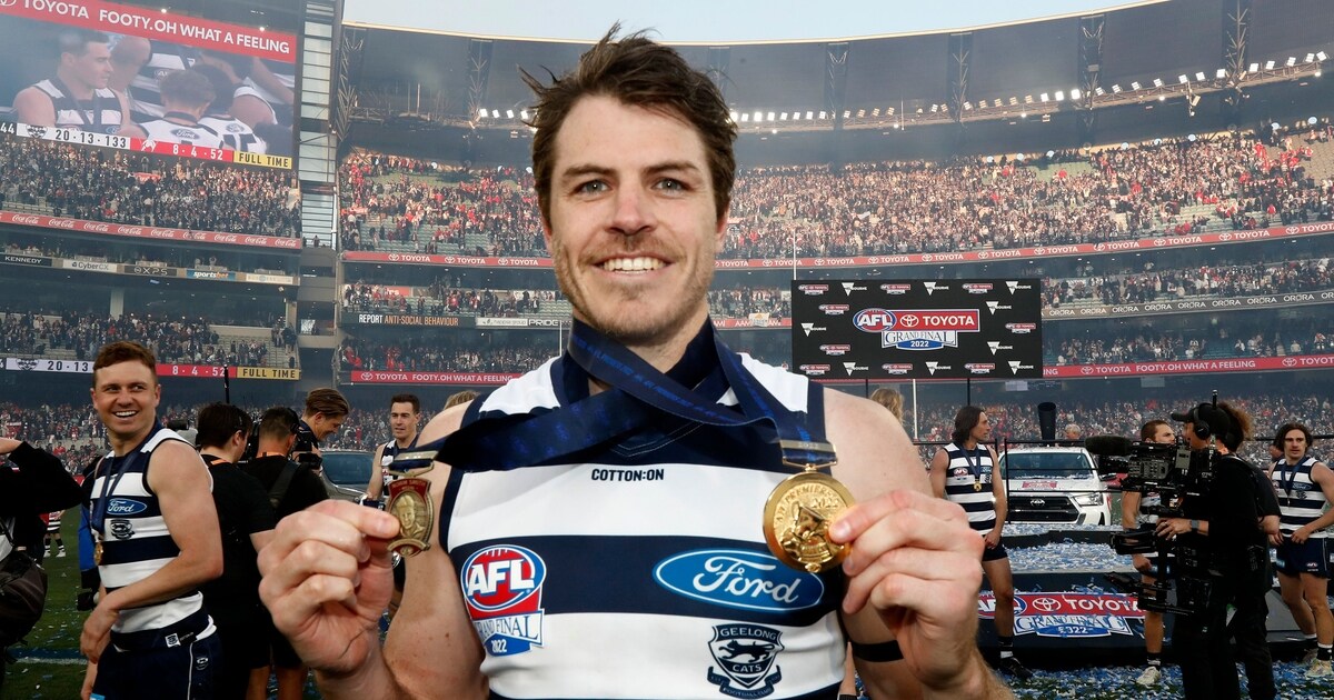 History maker: Veteran Geelong Cats winger Isaac Smith defies age to clinch Norm Smith Medal