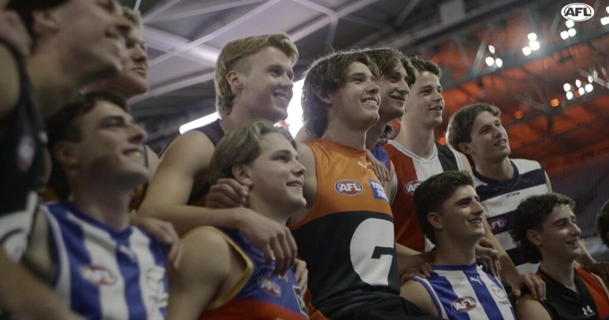 Smile, you're an AFL player: Behind the scenes on draft night