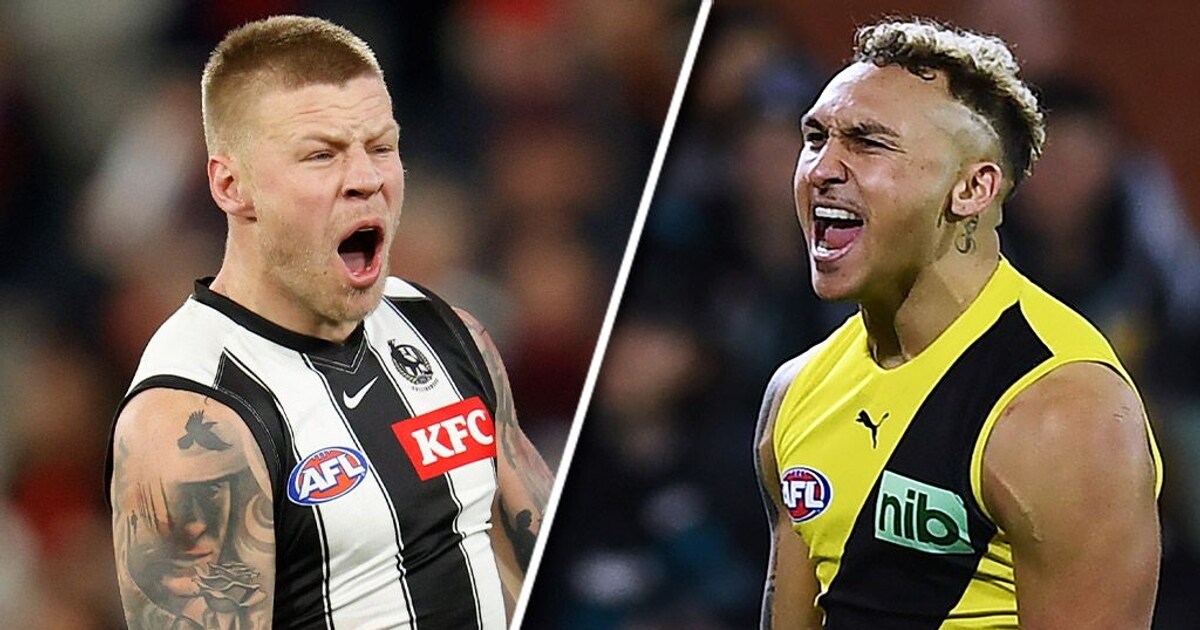 Damaging Collingwood Magpie Jordan De Goey, dynamic Richmond Tiger Shai ...
