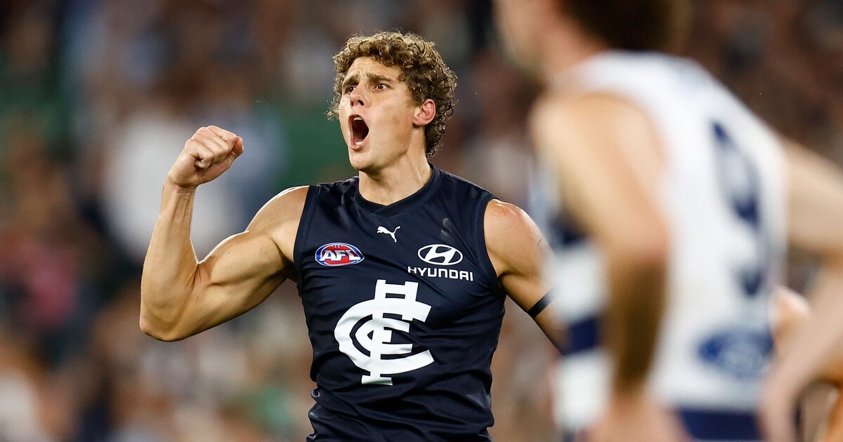 Charlie Curnow shines as Carlton Blues edge Jeremy Cameron-inspired ...