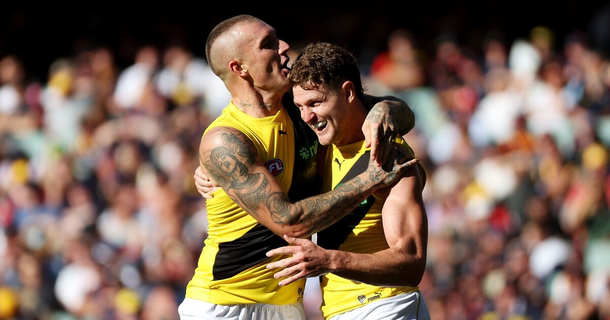 Richmond pair Dustin Martin and Jacob Hopper ruled out of match against ...