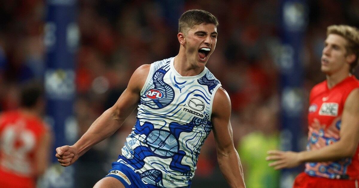 First-year North Melbourne Kangaroos player Harry Sheezel caps record ...