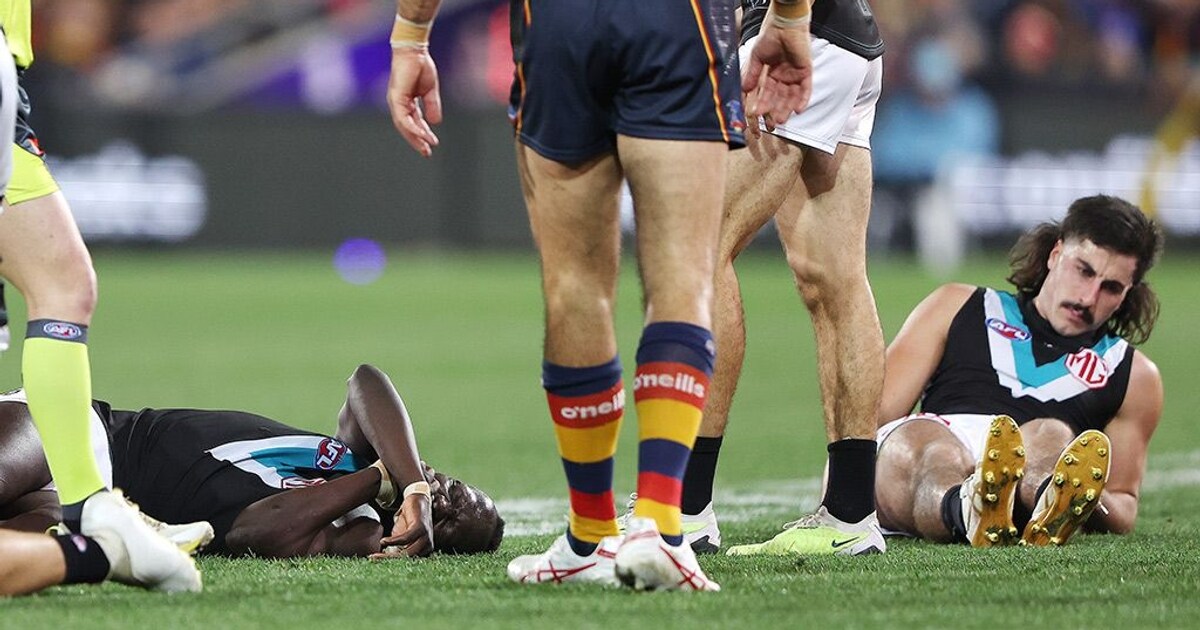 Port Adelaide Power duo Aliir Aliir and Lachie Jones in concussion ...